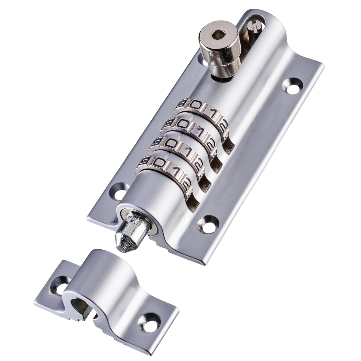Squires Combi 4 Recodeable Combination Locking Door Bolt - Chrome ...