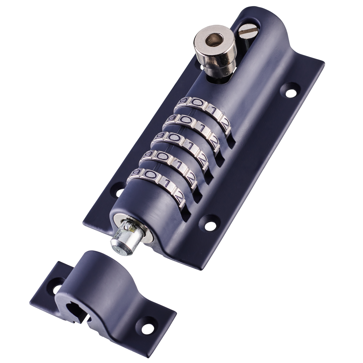 Squires Combi 5 Recodeable Combination Locking Door Bolt - Black Blue ...