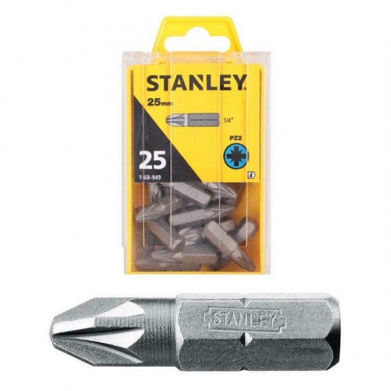 STANLEY PZ2 BITS QTY 25 NEW IN TUB MODEL 1-68-949 168949 Fast Free ...