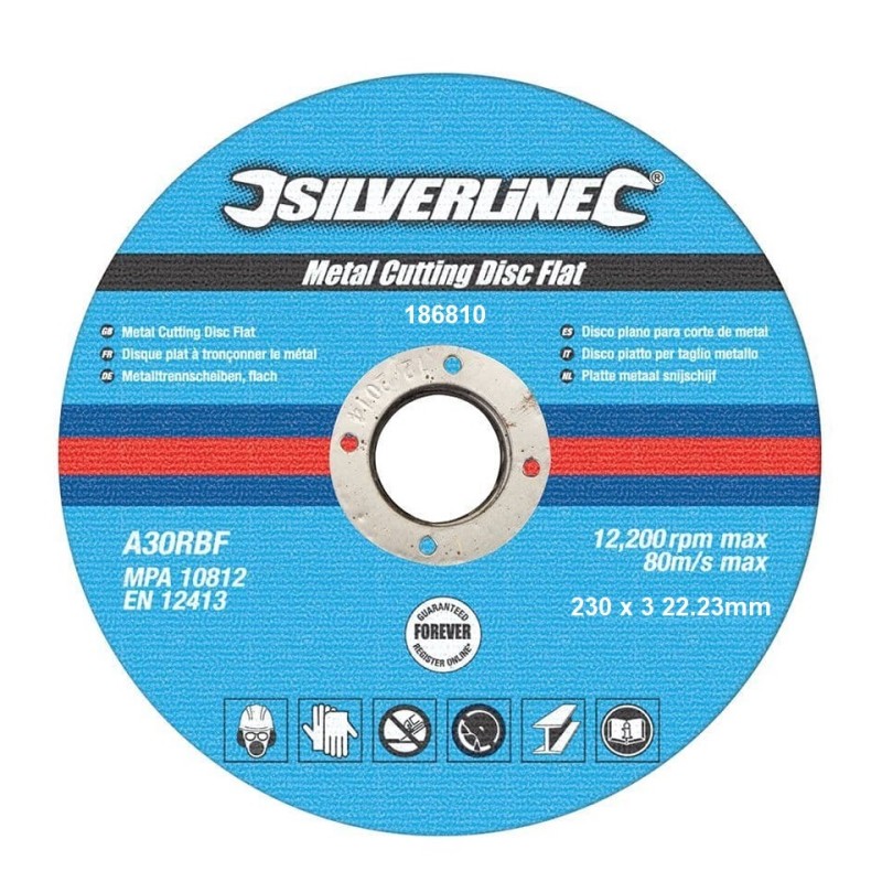 Silverline Angle Grinder Metal Cutting Discs 9 Inch 230mm 186810 ...