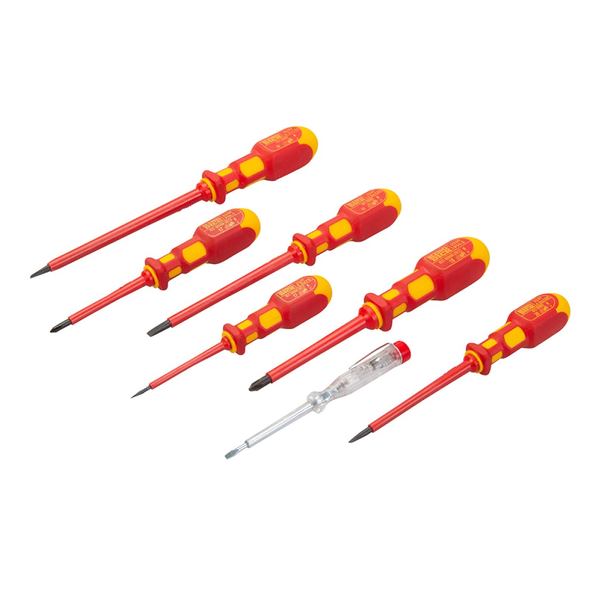 King Dick VDE Screwdriver 7 Piece Set Phillips and Slotted 25604 | Sealants and Tools Direct